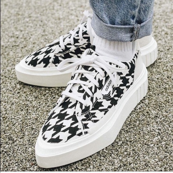 adidas | Shoes | Nwt Rareadidas Hypersleek Houndstooth Platform Sneaker ...